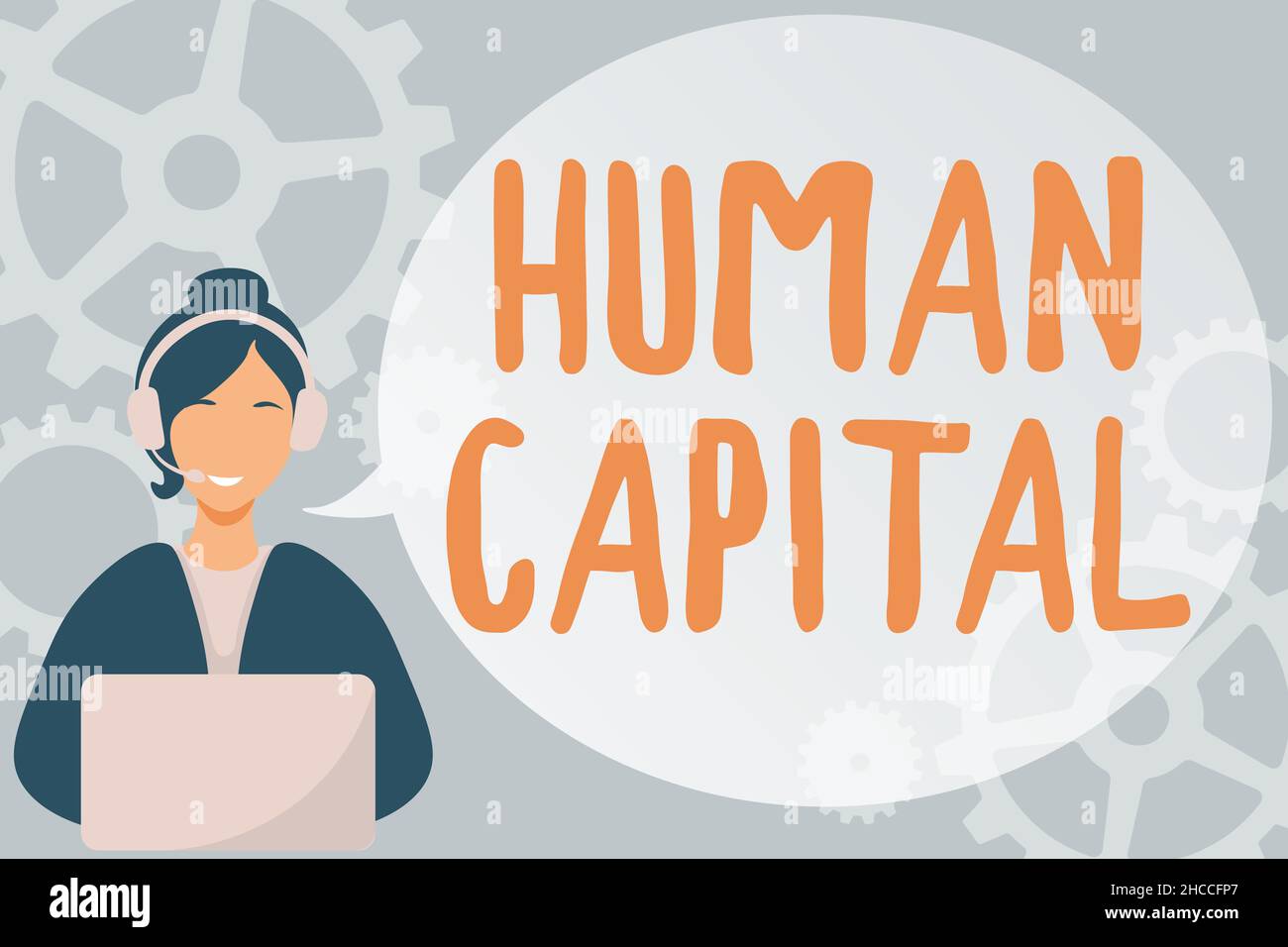 Hand writing sign Human Capital. Word Written on Intangible Collective ...