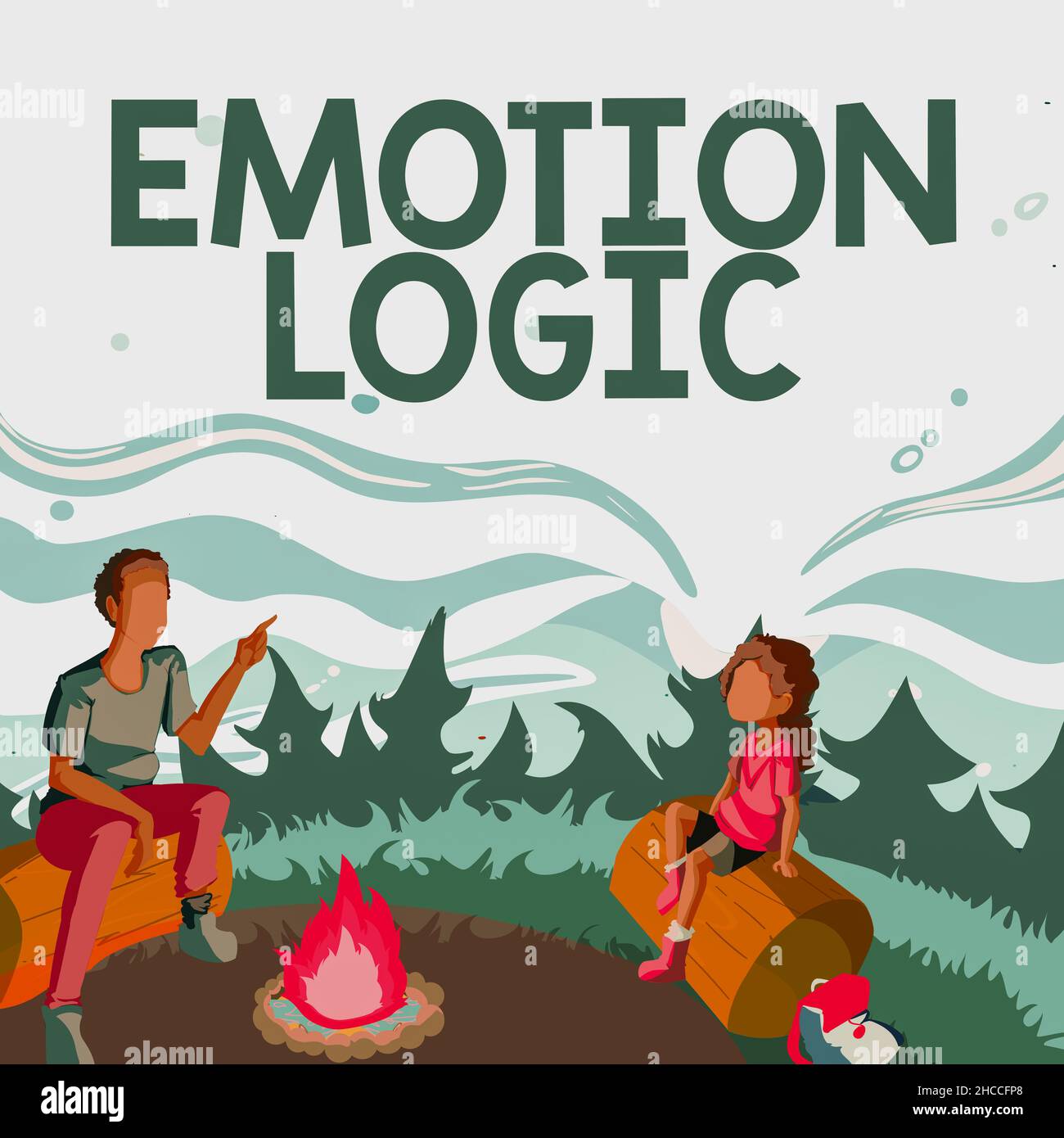 Text showing inspiration Emotion Logic. Concept meaning Heart or Brain ...