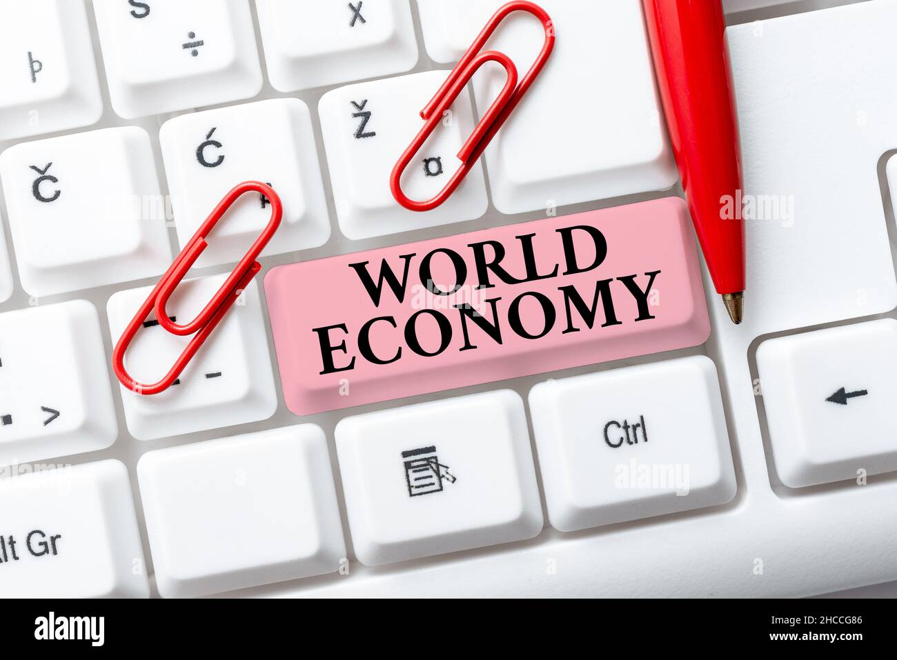 Text sign showing World Economy. Internet Concept Global Worldwide ...