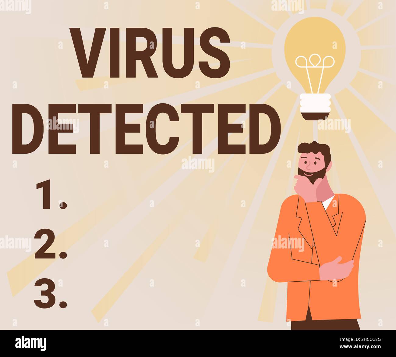 Hand writing sign Virus Detected. Business overview A computer program ...
