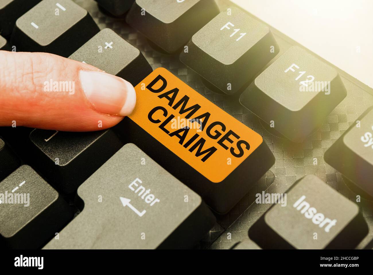 Conceptual caption Damages Claim. Business idea Demand Compensation ...