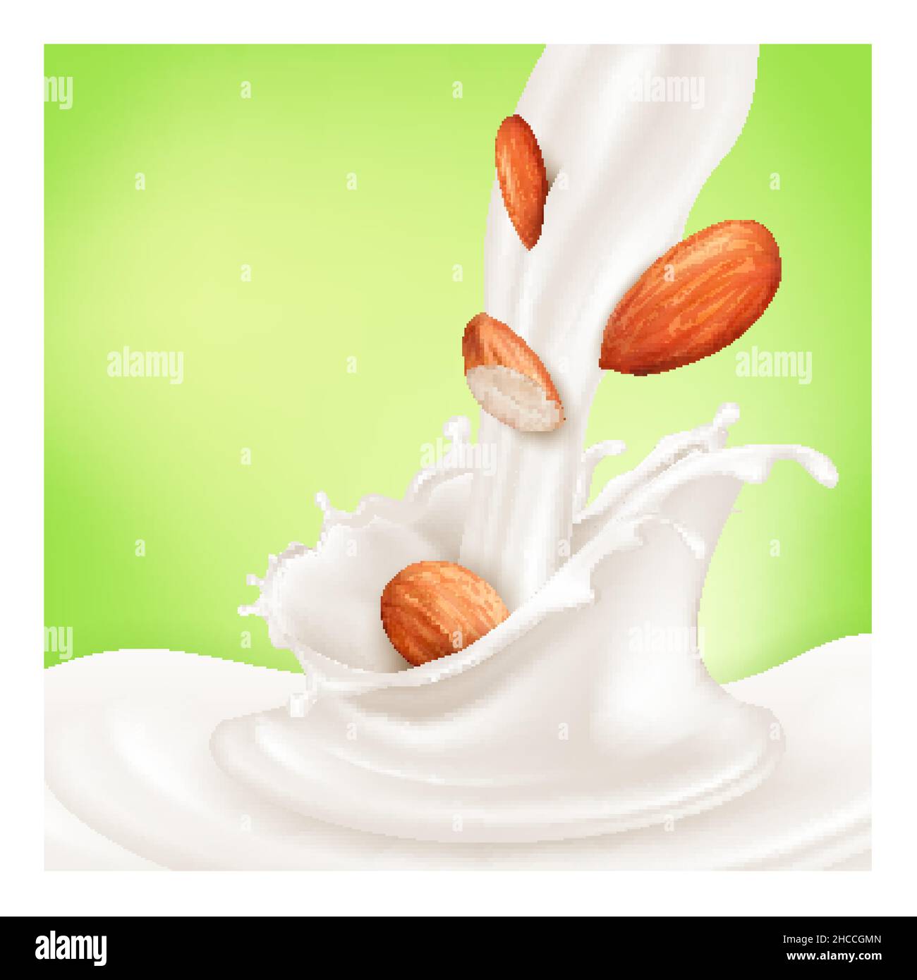 Almond milk carton on Stock Vector Images - Alamy