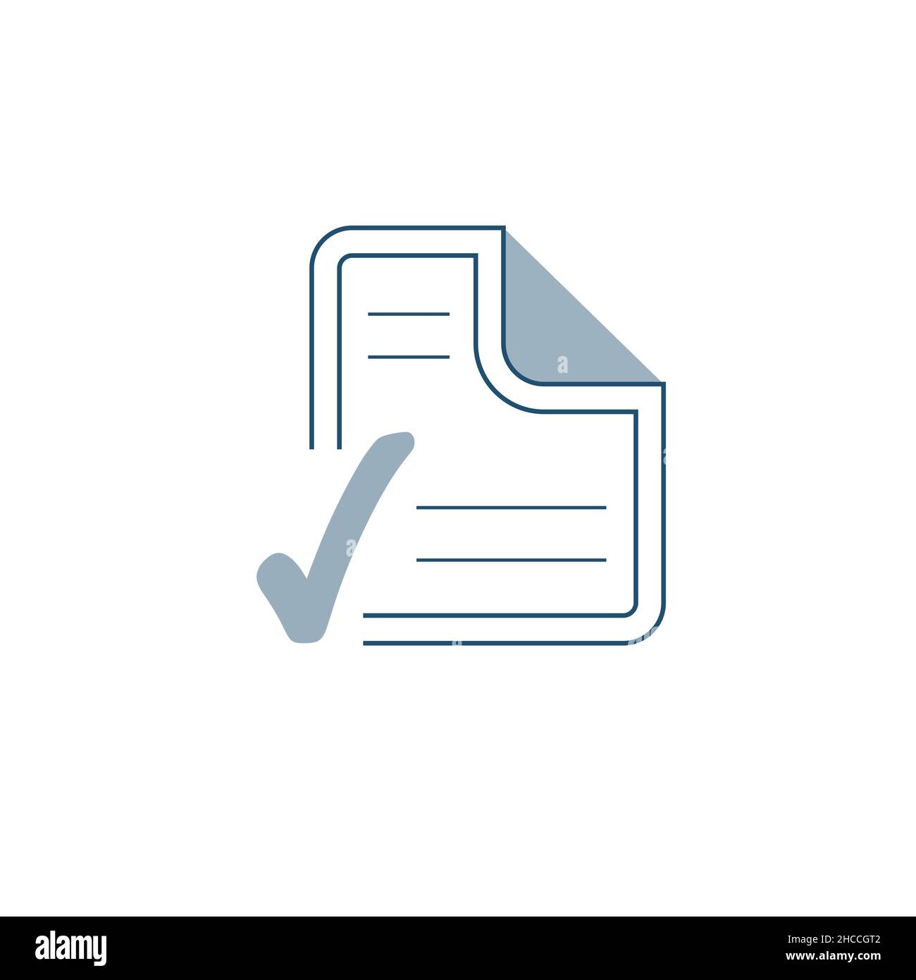 Document icon. Paper icon. Check mark. Checkmark OK icons. Symbols YES ...