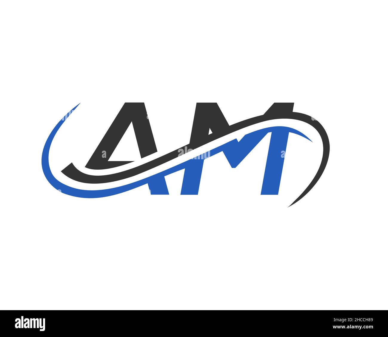 Initial AM Logo Design. AM Letter Linked Business Logo. AM logo Design ...