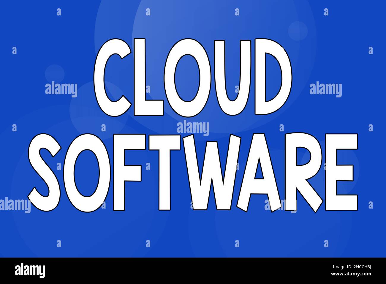 Conceptual caption Cloud Software. Business overview Programs used in Storing Accessing data ...
