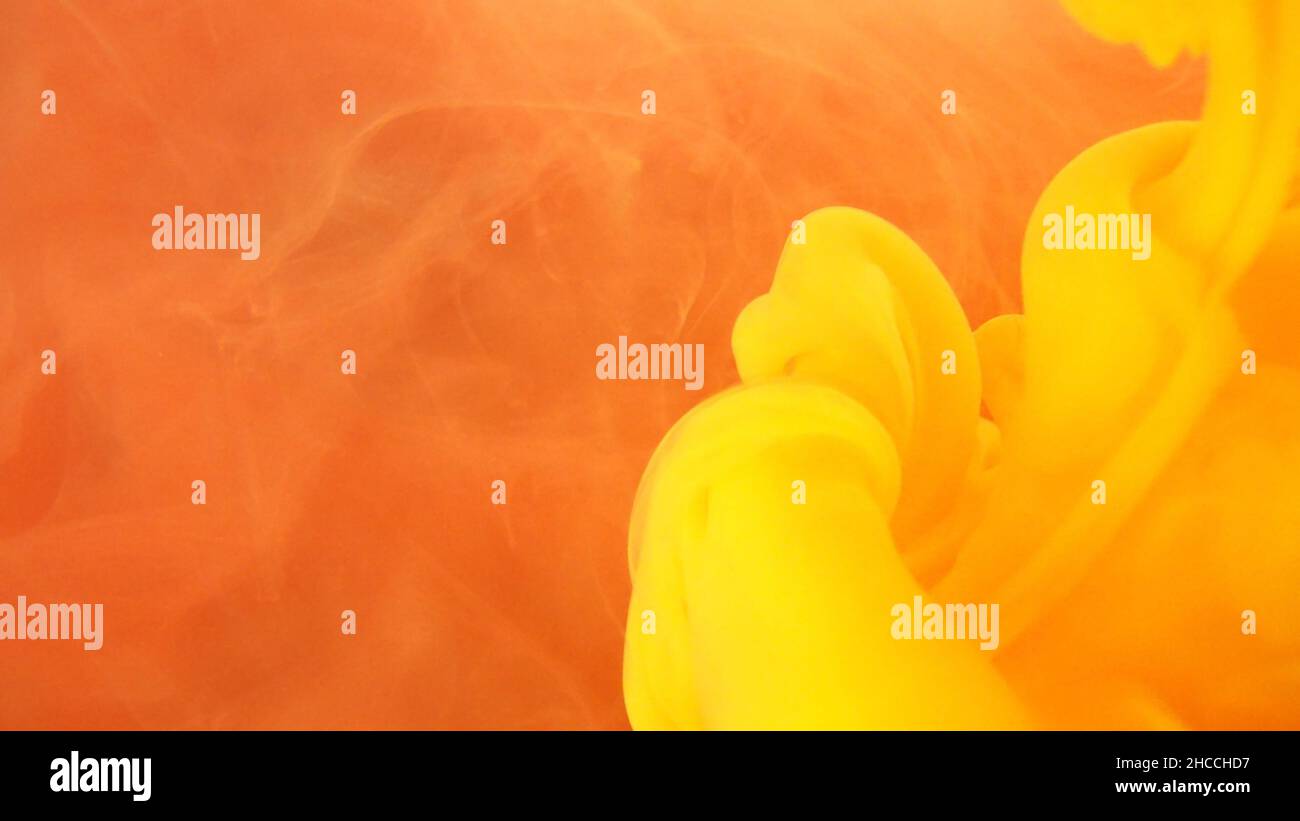 Bright ink drops in water isolated on white background. Drops of ink ...