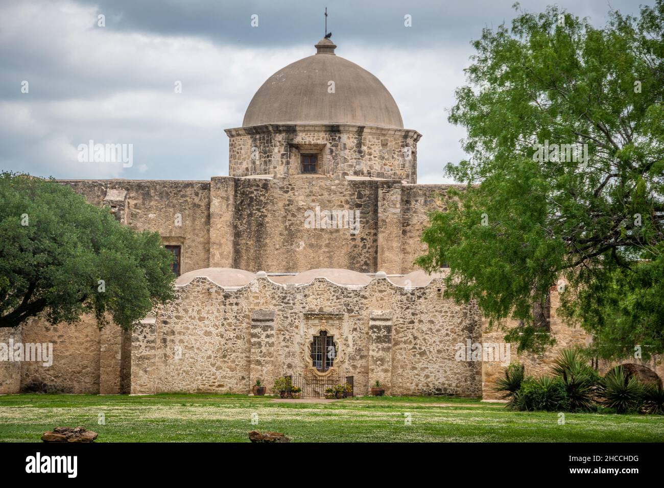 The historic stone architecture of Mission San Jose Stock Photo - Alamy