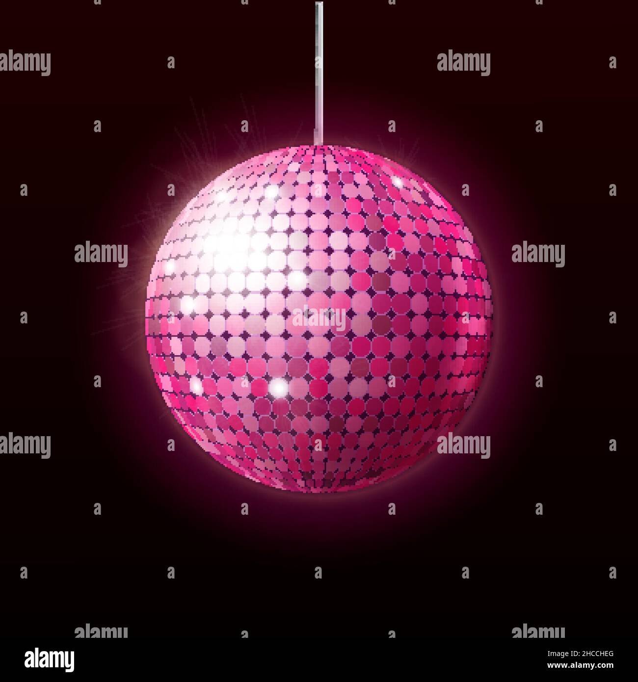 Disco Ball Night Club Dance Party Accessory Vector Stock Vector Image ...