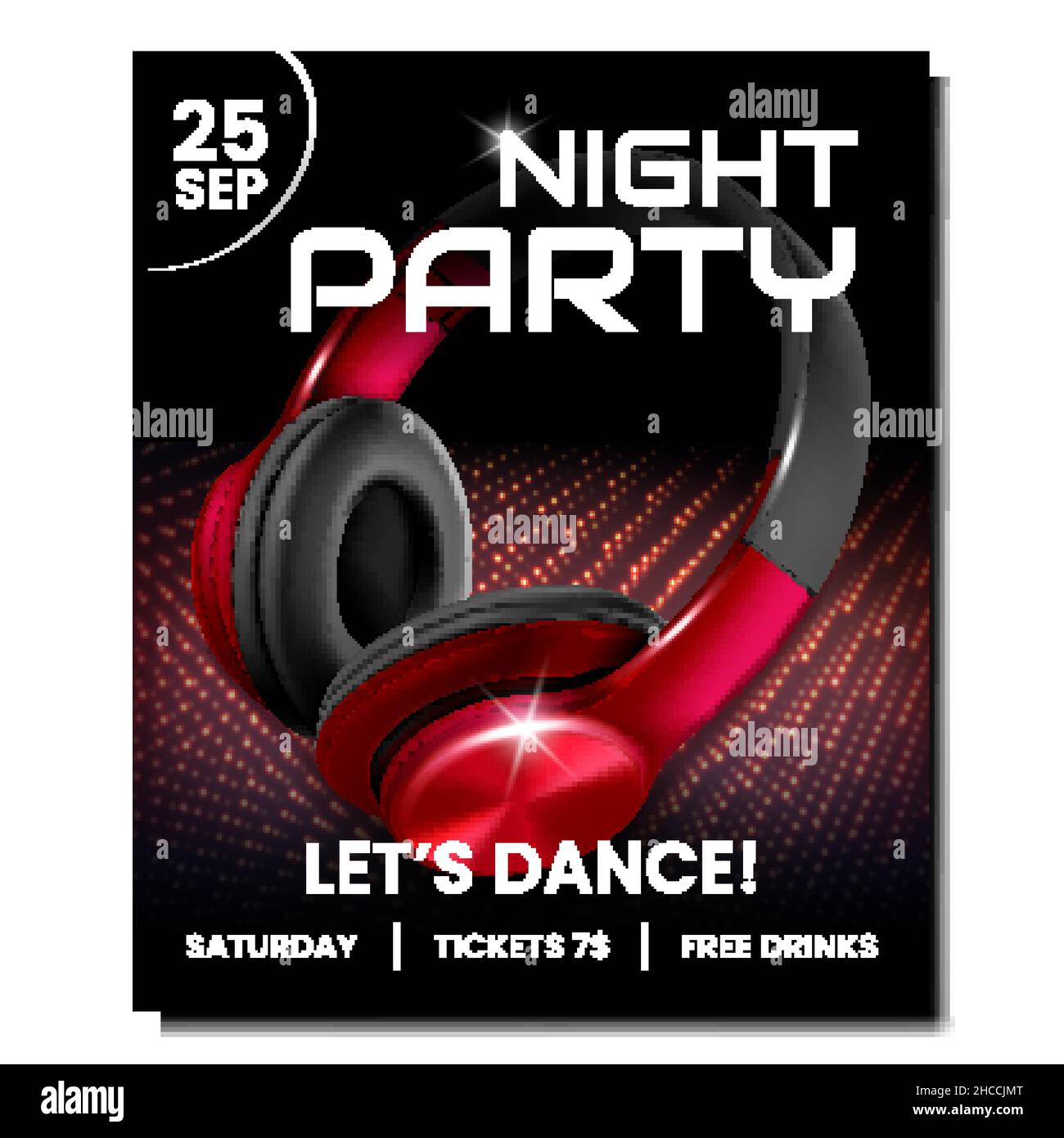 Night club party poster vector Stock Vector Image & Art - Alamy