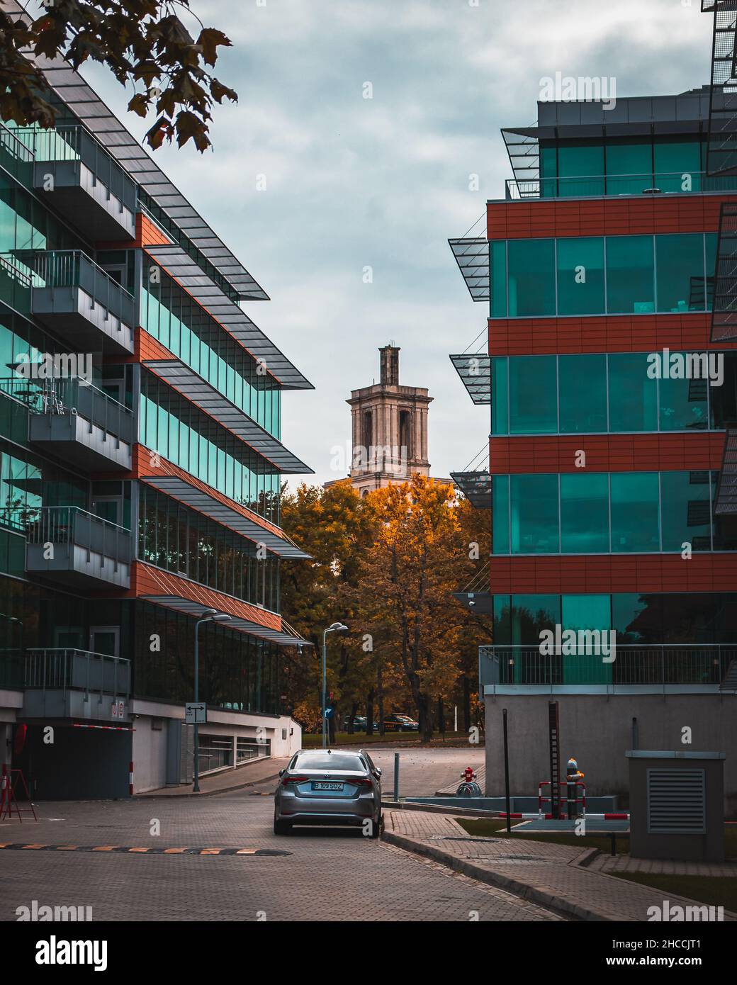 Financial district with office buildings in Bucharest Stock Photo - Alamy