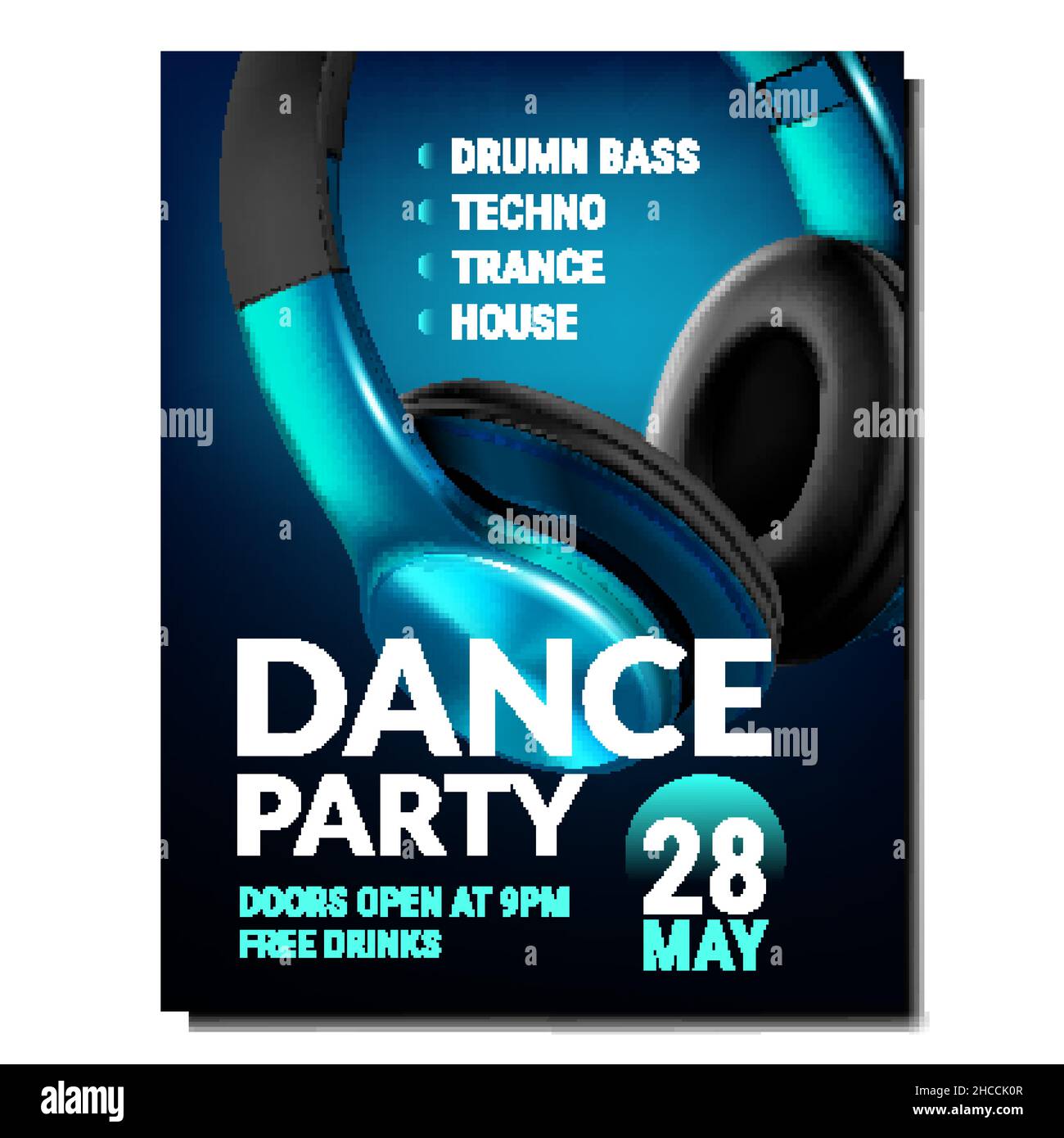 Night club flyer poster vector Stock Vector Image & Art - Alamy