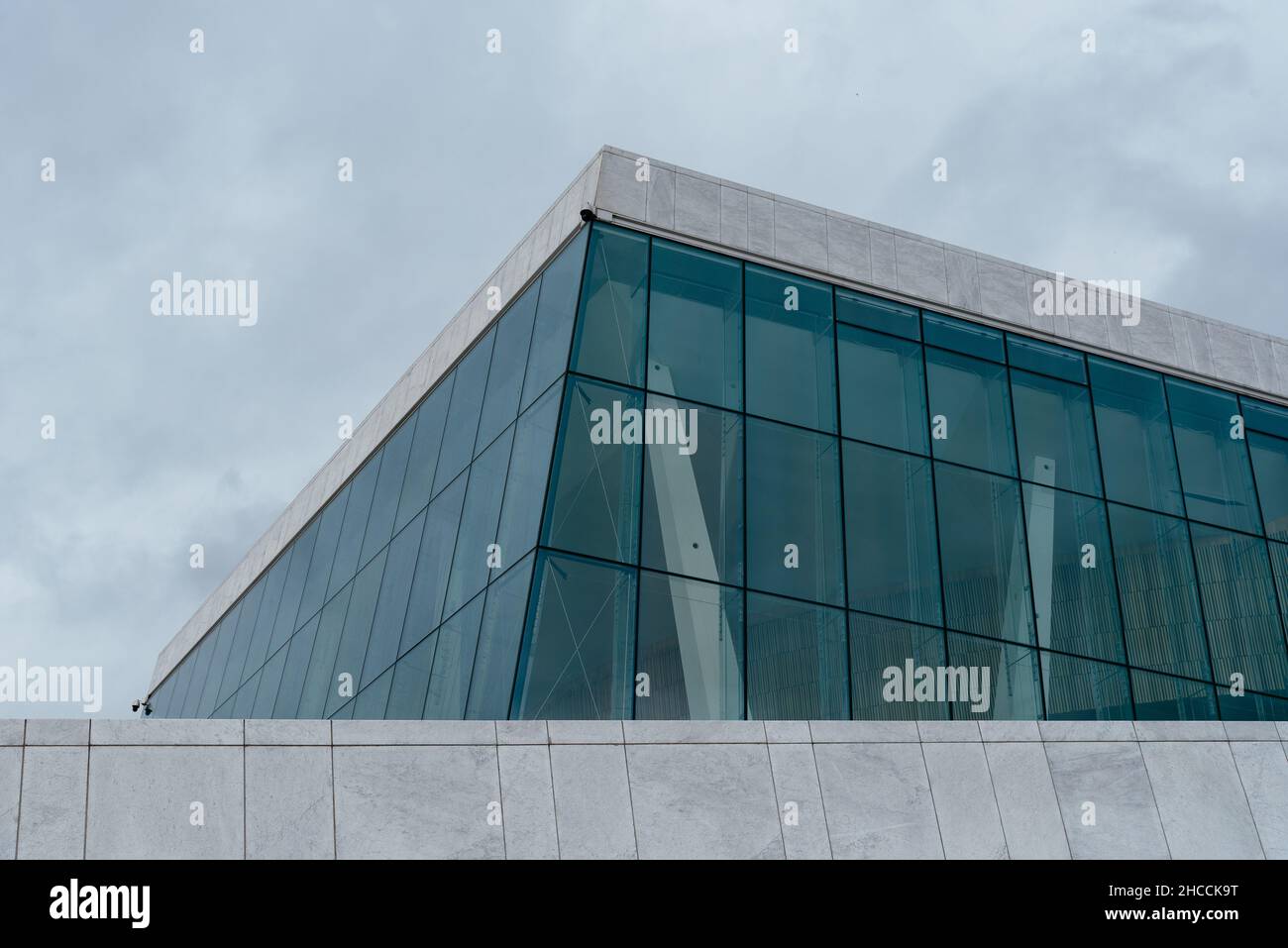 Oslo, Norway - August 11, 2019: Exterior view of Opera house in Oslo ...