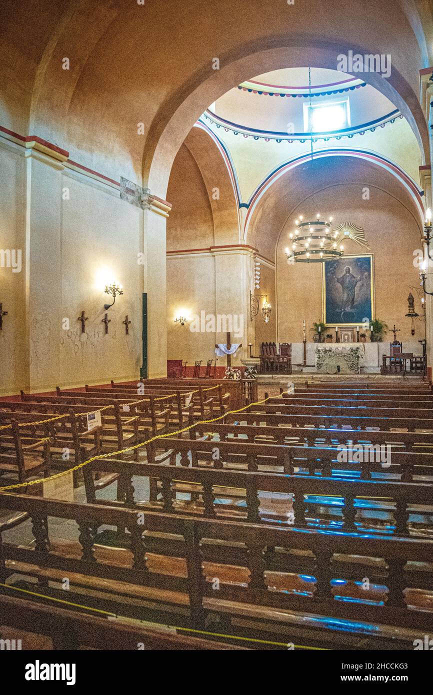 Service in the mission chapel hi-res stock photography and images - Alamy