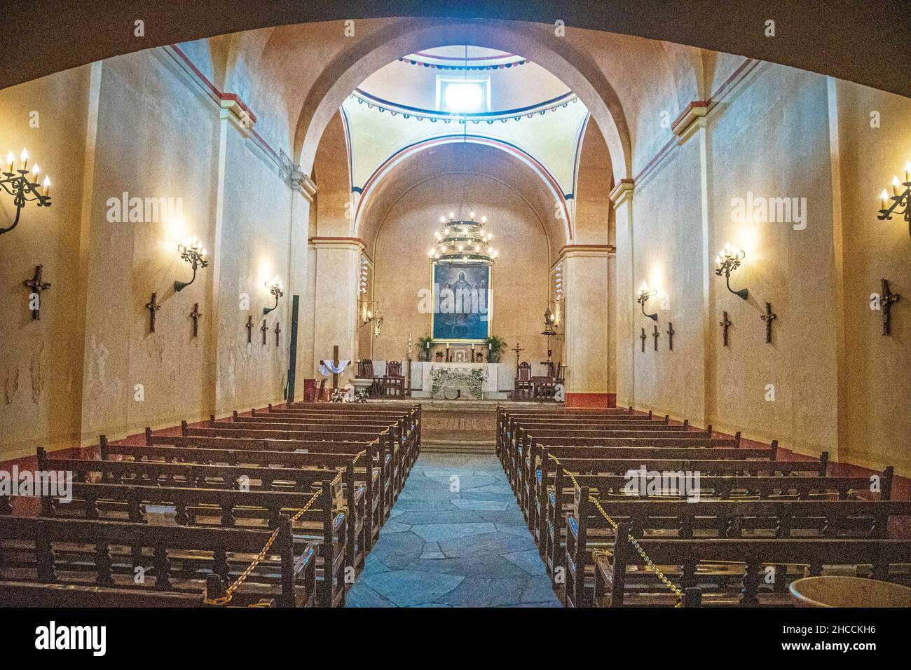 The vacant chapel of the Mission Concepcion Stock Photo - Alamy