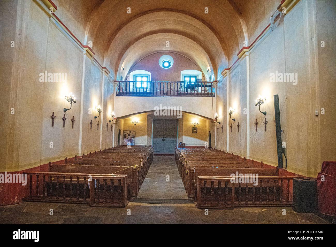 The vacant chapel of the Mission Concepcion Stock Photo - Alamy