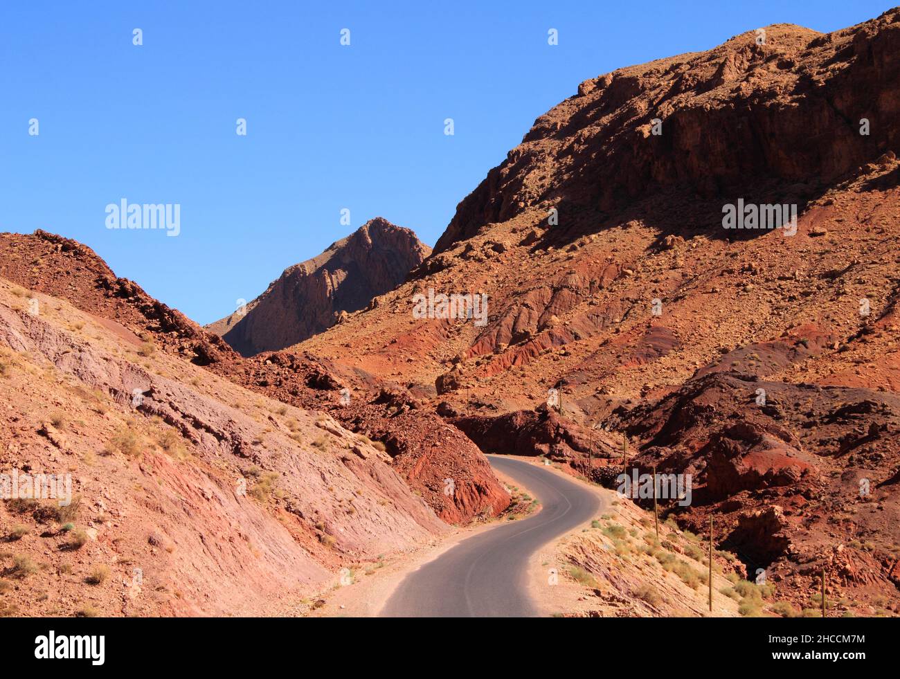 Skoura, Ouarzazate, Morocco. Mountain pass with a dramatic landscape in ...