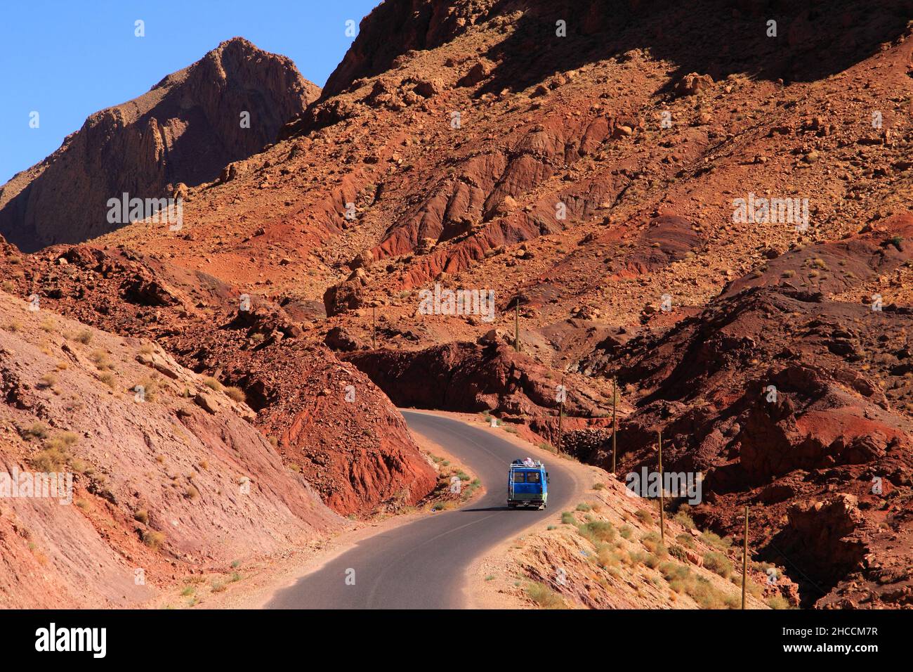 Skoura, Ouarzazate, Morocco. Mountain pass with a dramatic landscape in ...