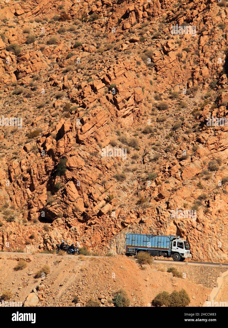 Skoura, Ouarzazate, Morocco. Mountain pass with a dramatic landscape in ...