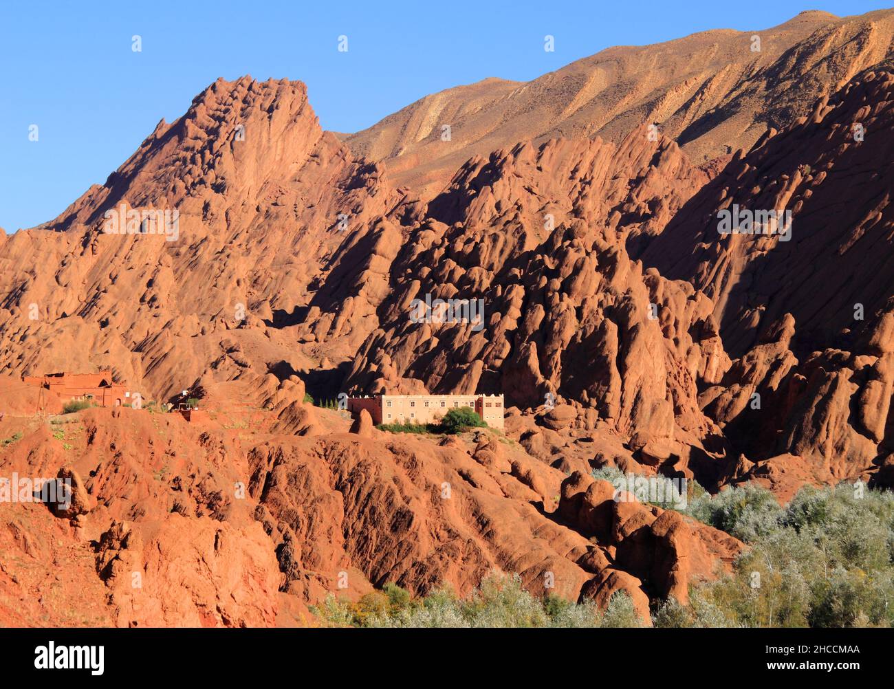 Skoura, Ouarzazate, Morocco. Mountain pass with a dramatic landscape in ...