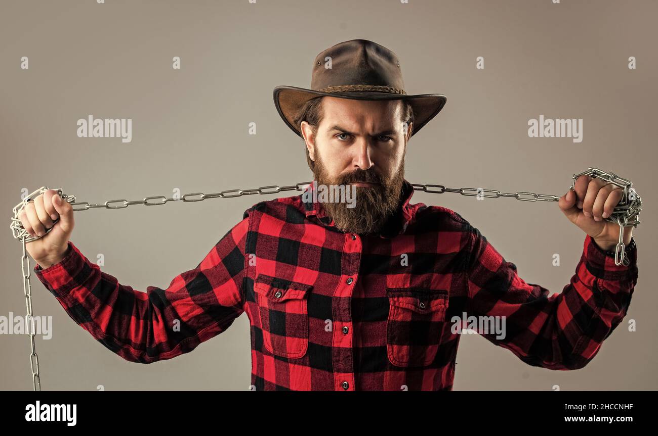Chained bearded man hi-res stock photography and images - Alamy
