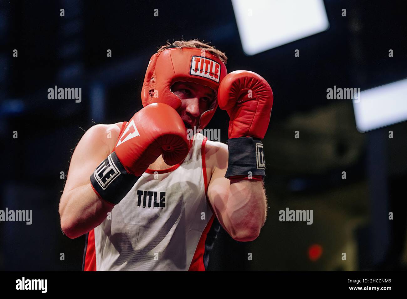 Amateur boxing match in Omaha, Nebraska, USA Stock Photo - Alamy