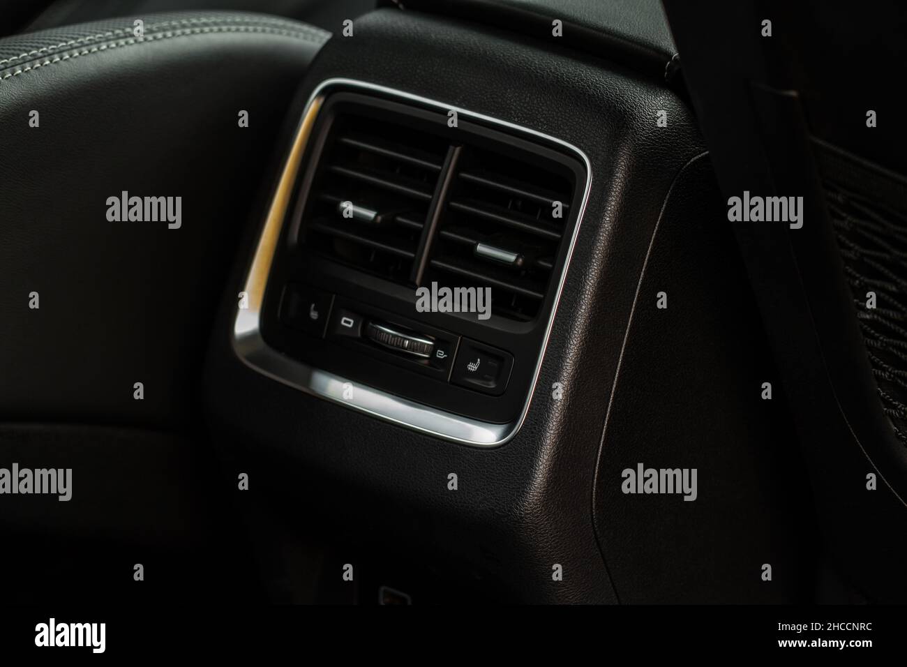 Car air conditioning close up view. The air conditioner flow inside the ...