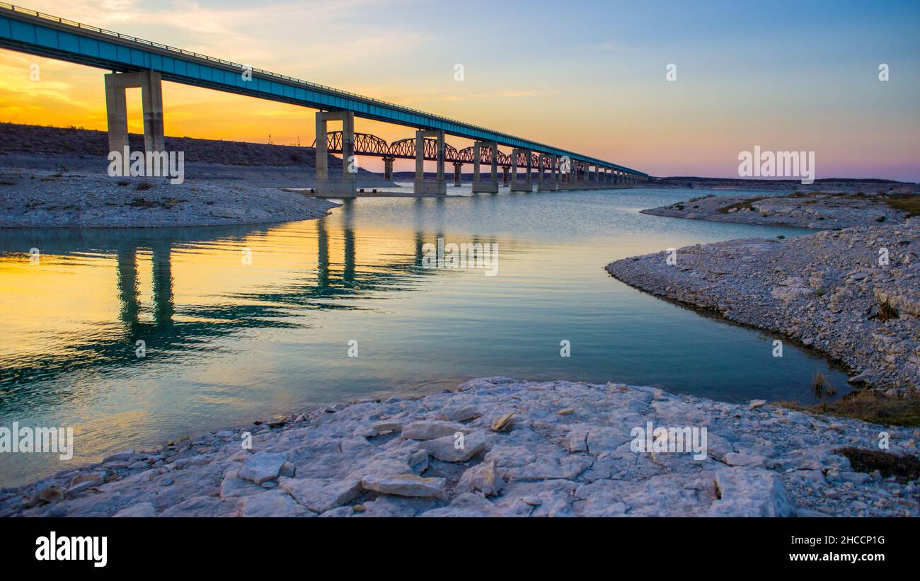 Amistad Reservoir is a reservoir on the Rio Grande at its confluence ...