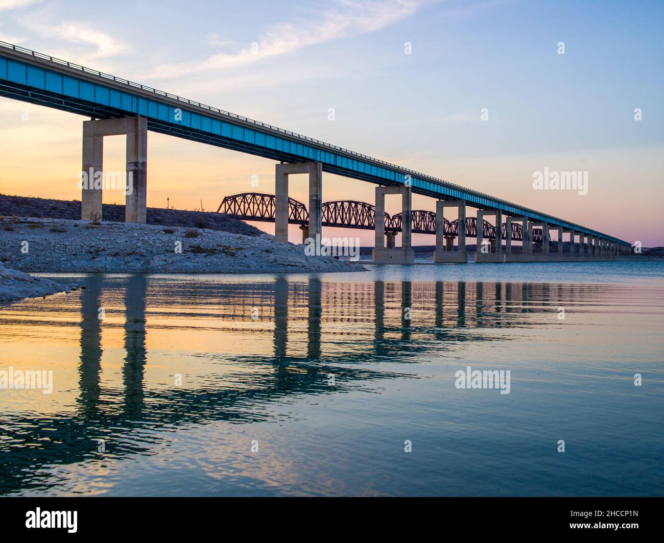 Amistad Reservoir is a reservoir on the Rio Grande at its confluence ...