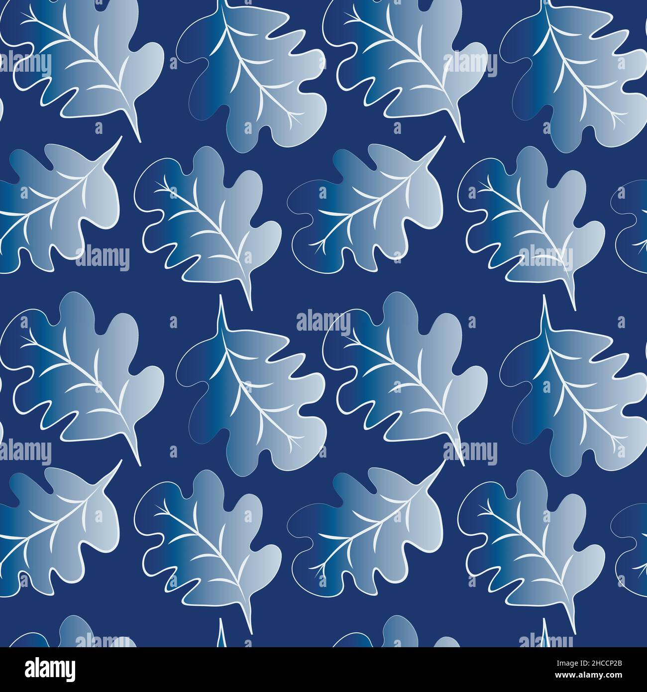 Seamless pattern on a square background - oak leaves - abstraction ...