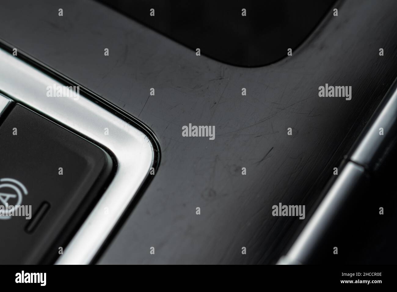 Scratched plastic details. Textured black plastic Stock Photo - Alamy