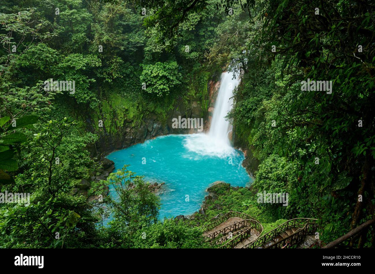 Catarata Río Celeste, waterfall of blue river Rio Celeste, Parque ...