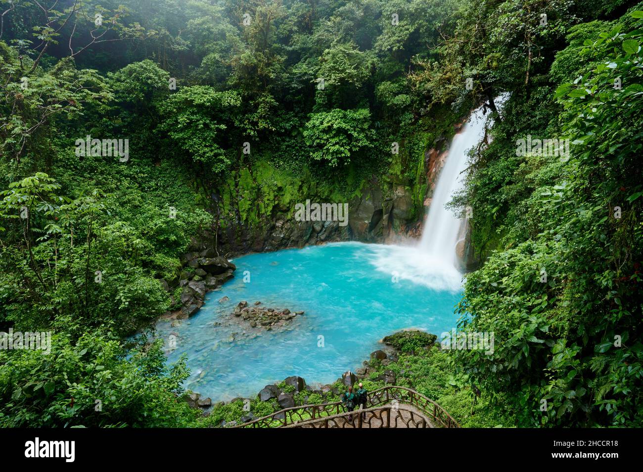 Catarata Río Celeste, waterfall of blue river Rio Celeste, Parque ...