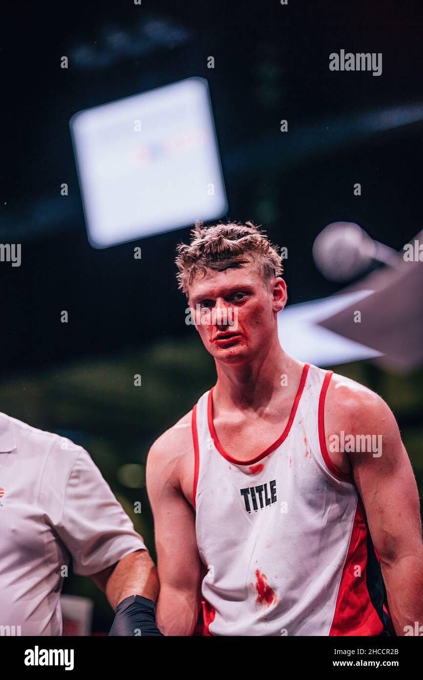 Amateur boxing match in Omaha, Nebraska, USA Stock Photo - Alamy
