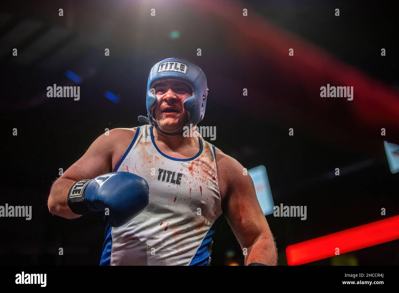 Amateur boxing match in Omaha, Nebraska, USA Stock Photo - Alamy