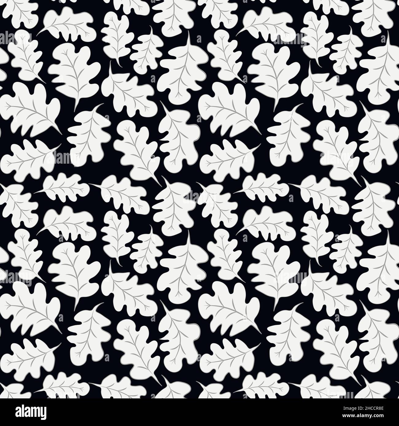 Seamless pattern on a square background - oak leaves - abstraction ...