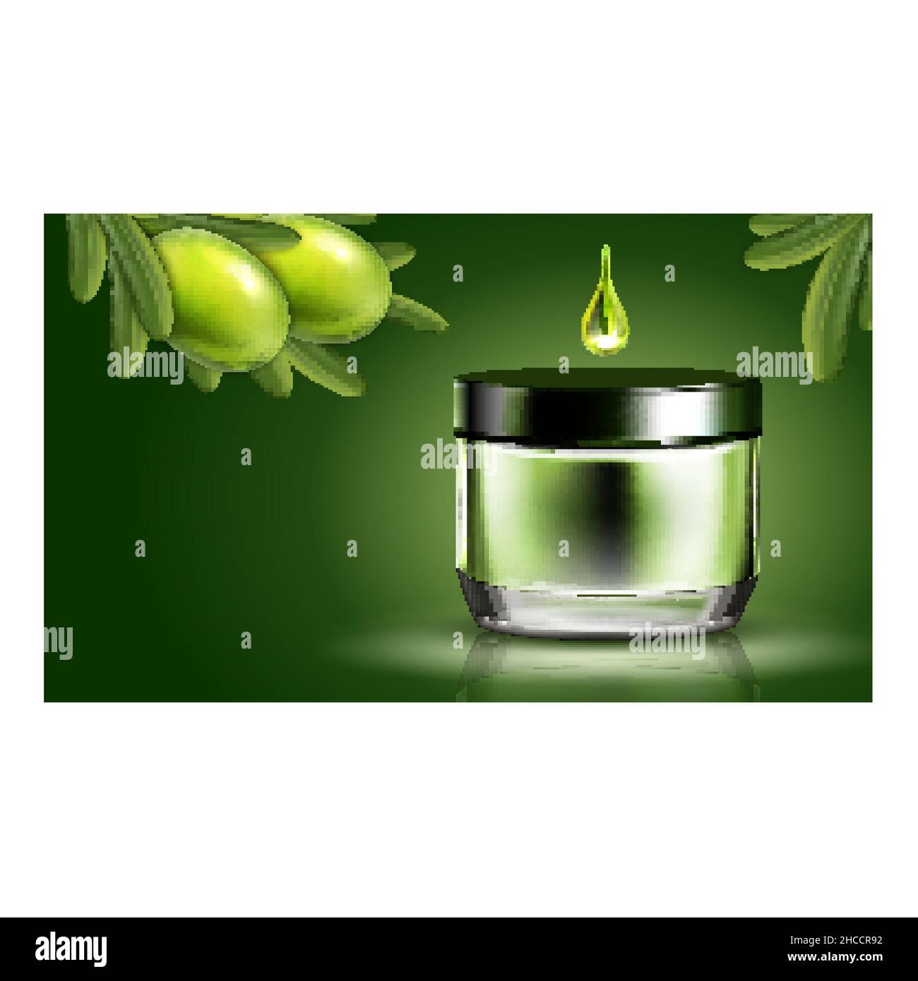 Olive Oil Day Care Cream Promotion Poster Vector Stock Vector Image ...