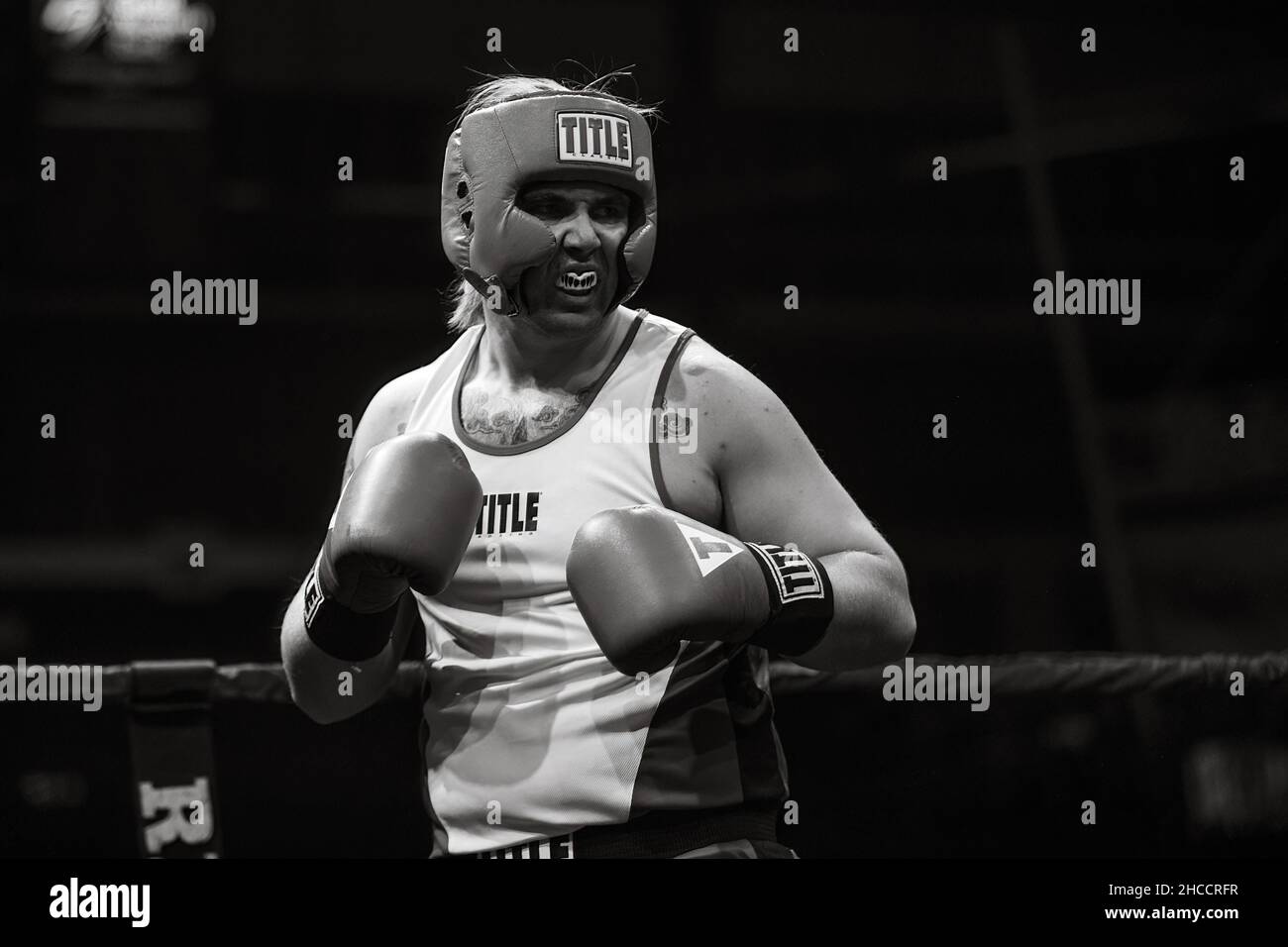 Amateur boxing match in Omaha, Nebraska, USA Stock Photo - Alamy