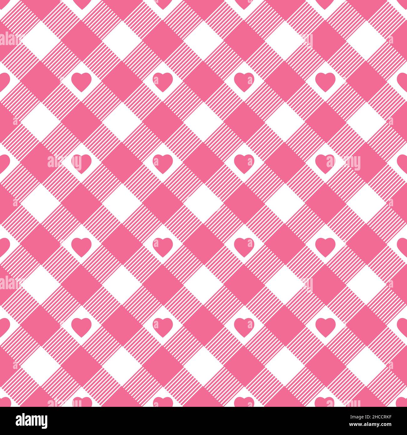 Cute bright gingham seamless pattern. Vector illustration Stock Vector ...