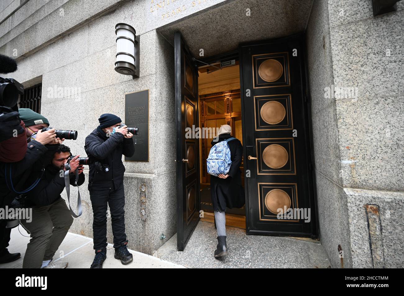 Isabel Maxwell arriving at the federal courthouse in the Southern ...