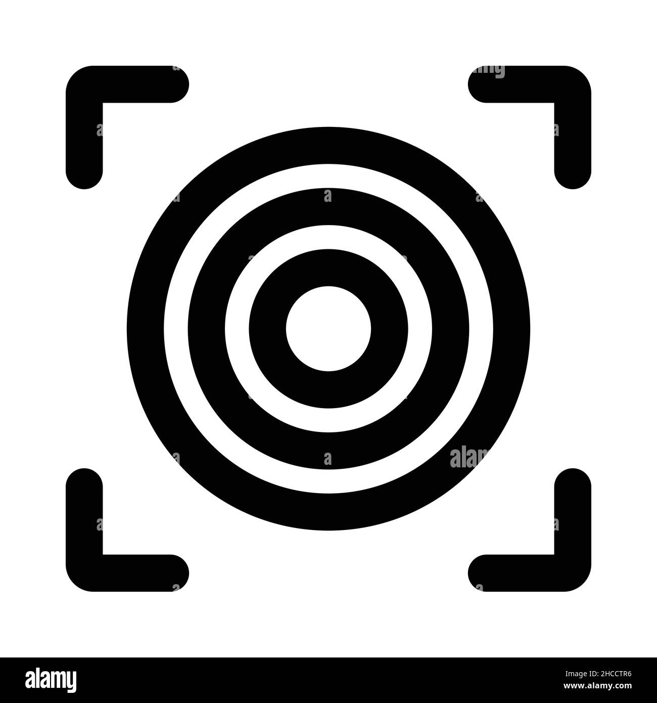 Target aim icon, archer sports game symbol. Game aiming sight dot ...
