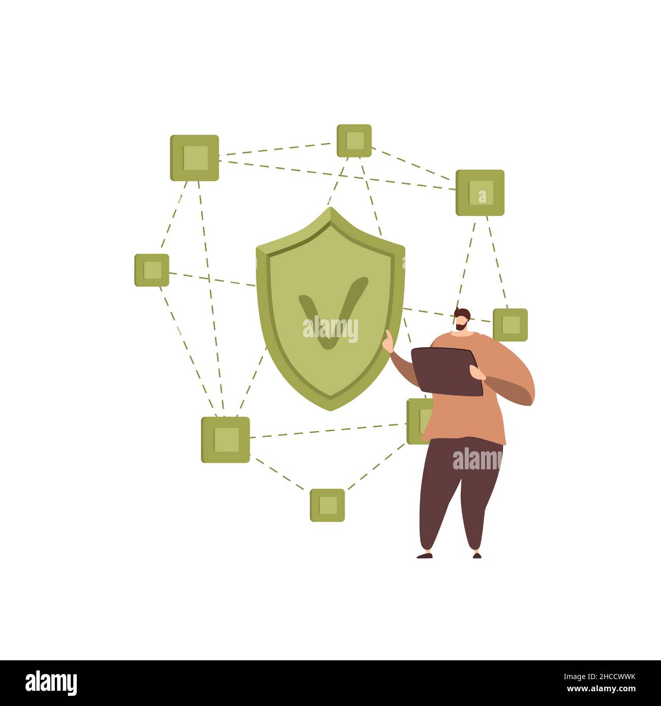 Application service abstract concept vector illustration. Decentralized ...