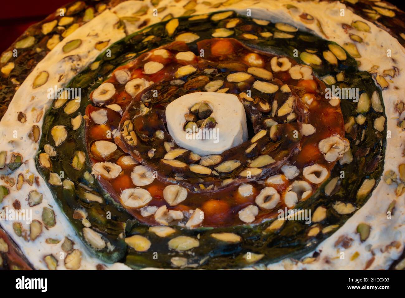Assorted Turkish delight with nuts Stock Photo - Alamy