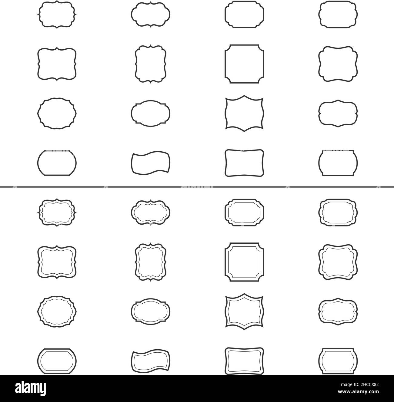 Set of vintage frames, vector illustration Stock Vector Image & Art - Alamy