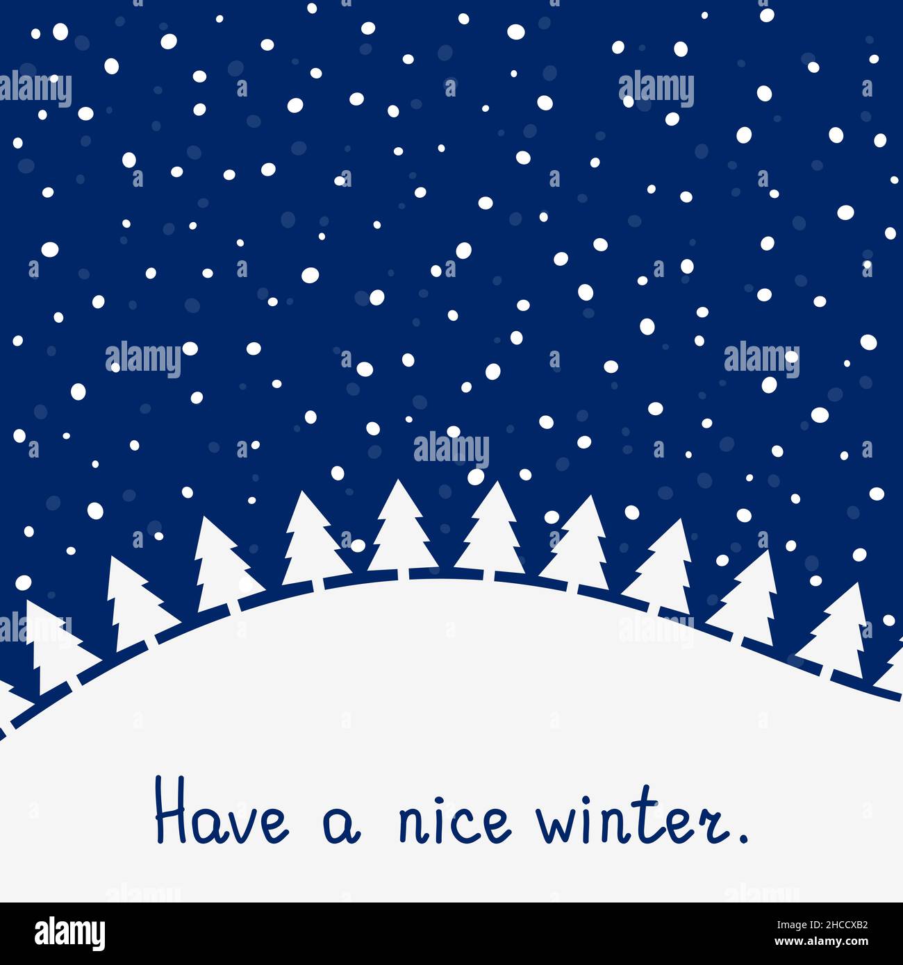 Winter card: have a nice winter; vector illustration Stock Vector Image ...