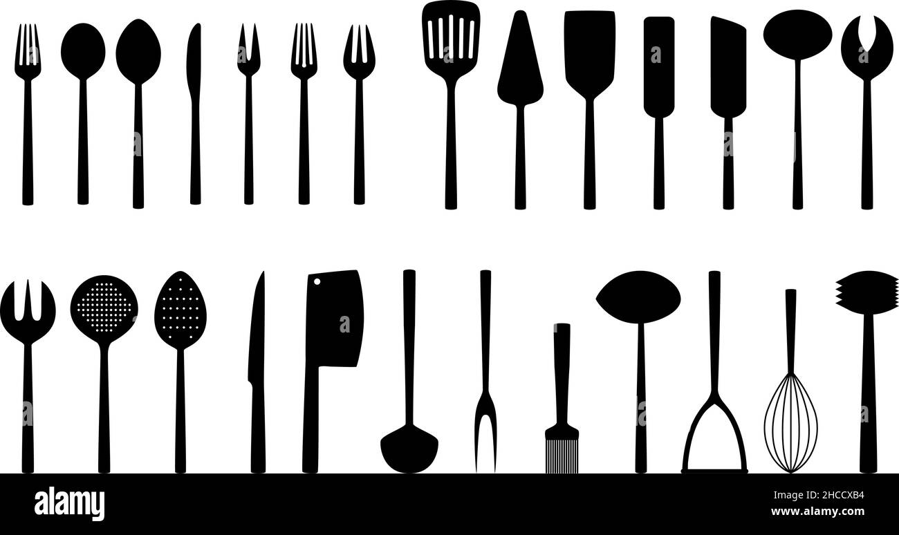 Kitchen accessories vector vectors hi-res stock photography and images ...