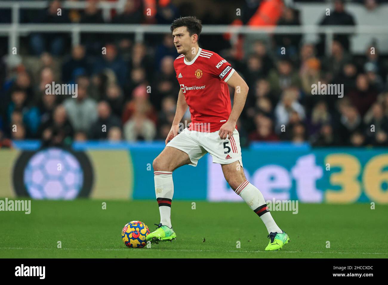 Harry Maguire #5 of Manchester United in action during the game Stock ...