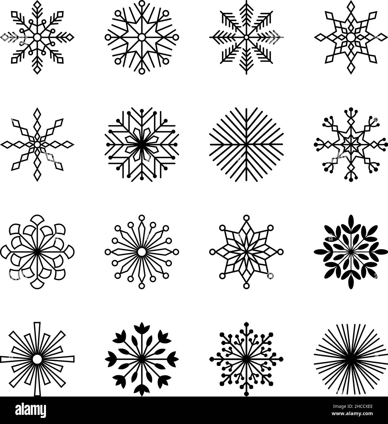 Set of snowflakes, vector illustration Stock Vector Image & Art - Alamy
