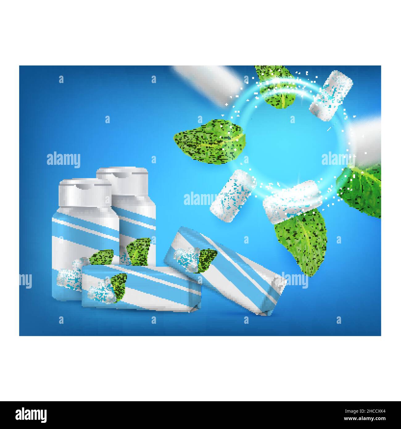 Super Fresh Mint Gum Promotional Banner Vector Stock Vector Image & Art ...