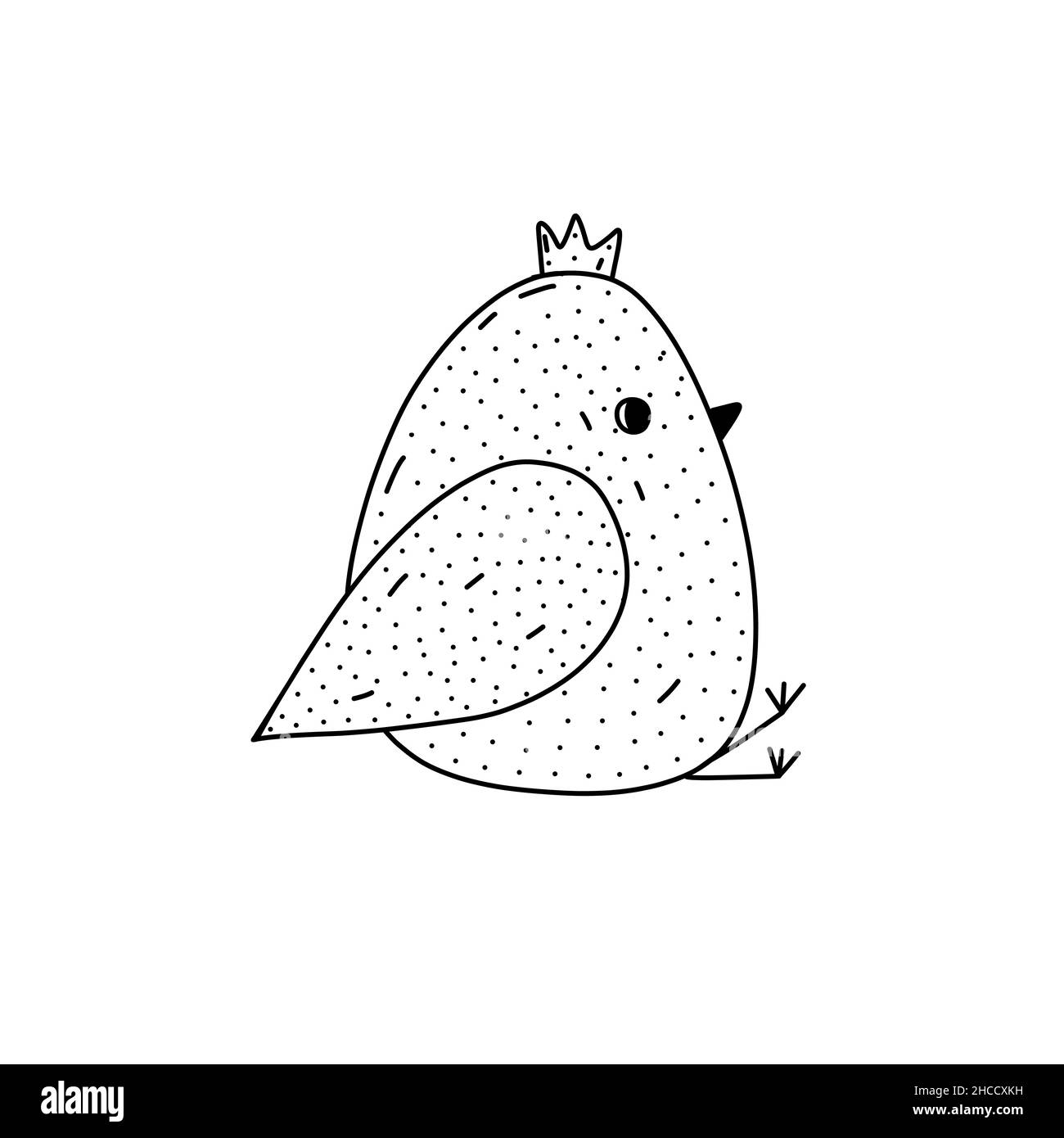 Hand drawn chick icon in doodle style. Cartoon chick vector icon for ...