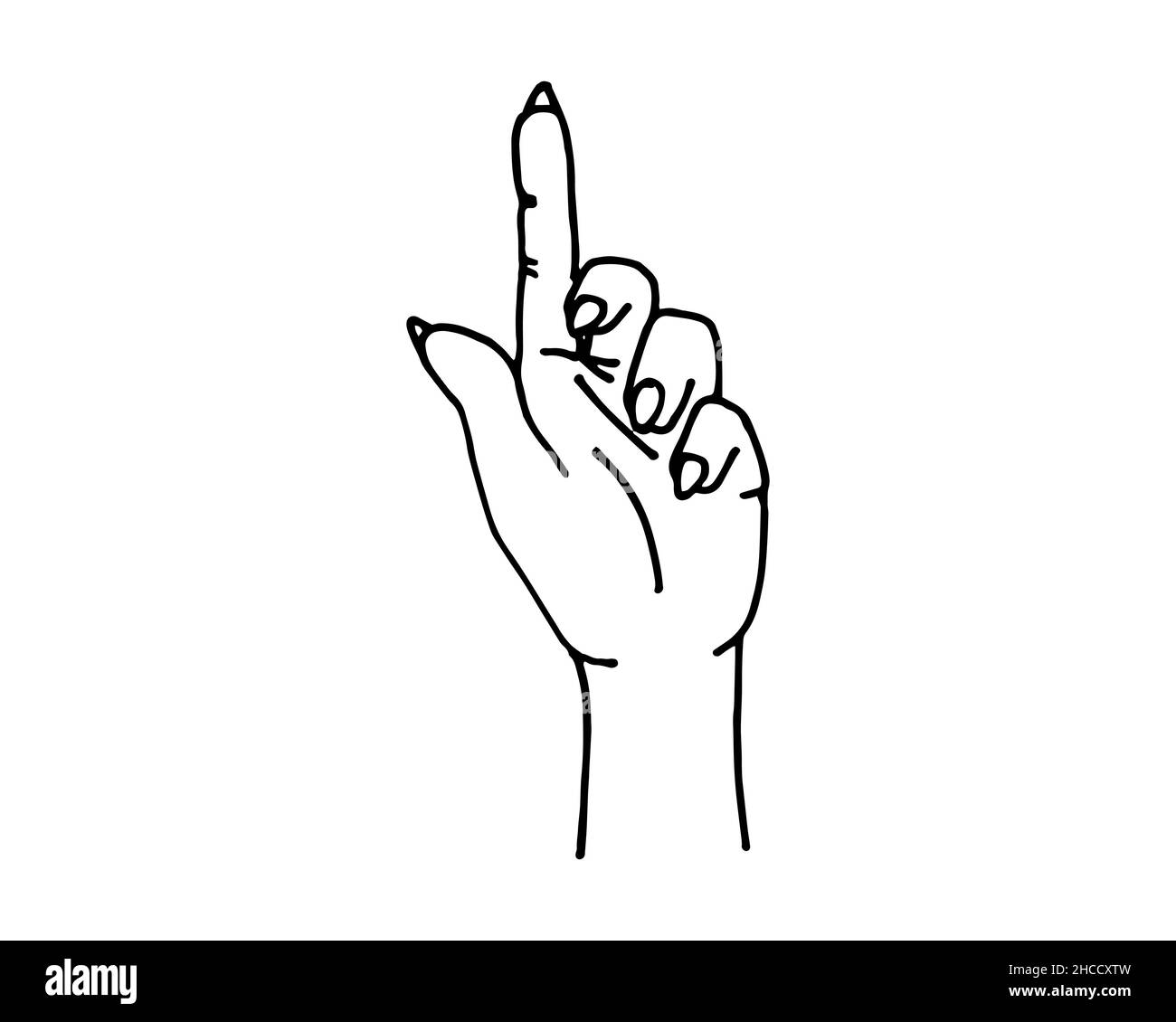 Pointing hand illustration Stock Vector Images - Alamy